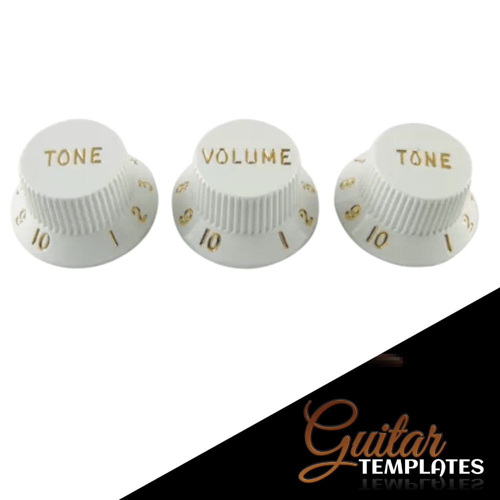 Fender® , Stratocaster® Knobs, 1 Volume, 2 Tone - 3 pack