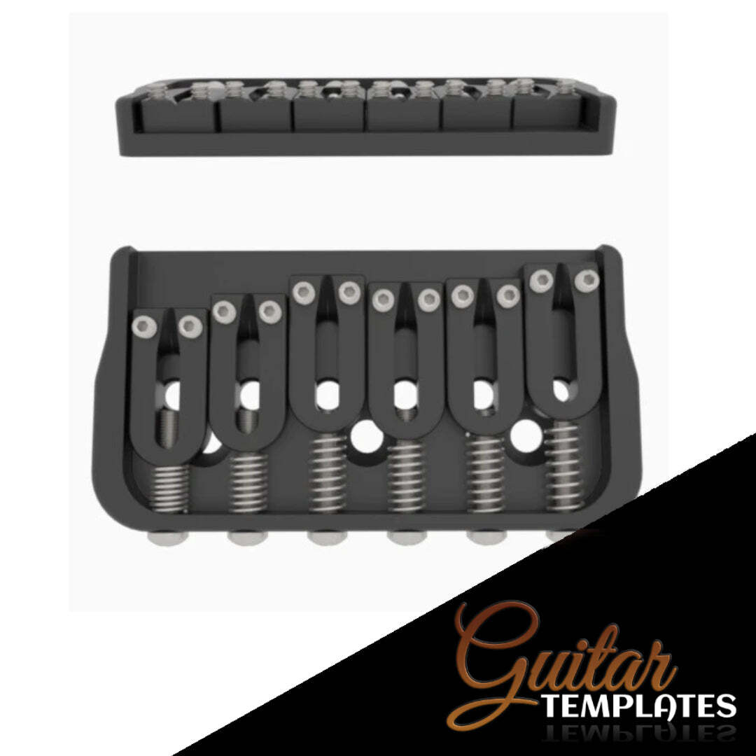 Hipshot 6 String Fixed Guitar Bridge Available in 3 colours