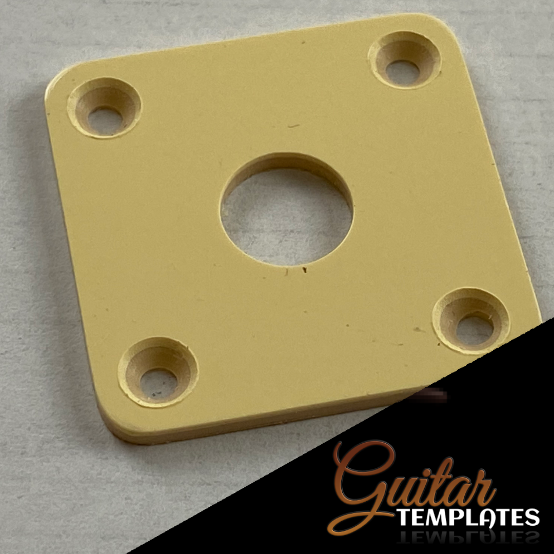 Plastic Jack Plates - Black or Cream - Guitar Templates