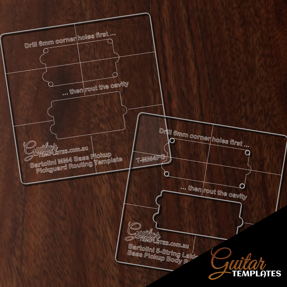 Bartolini MM Pickup Routing Templates - Guitar Templates