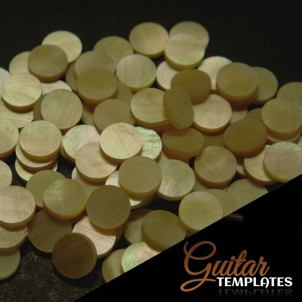 Gold Mother of Pearl Dots - Guitar Templates
