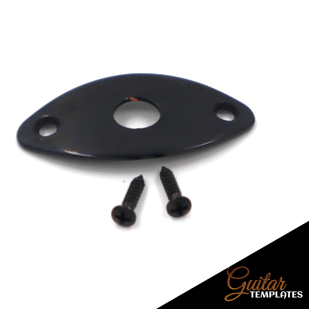 Flush Mount Oval Metal Jack Plates - Guitar Templates