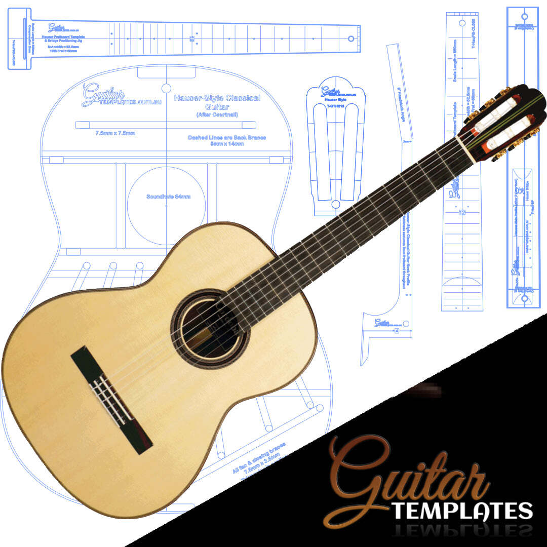 Hauser Classical Guitar Template Set - Guitar Templates
