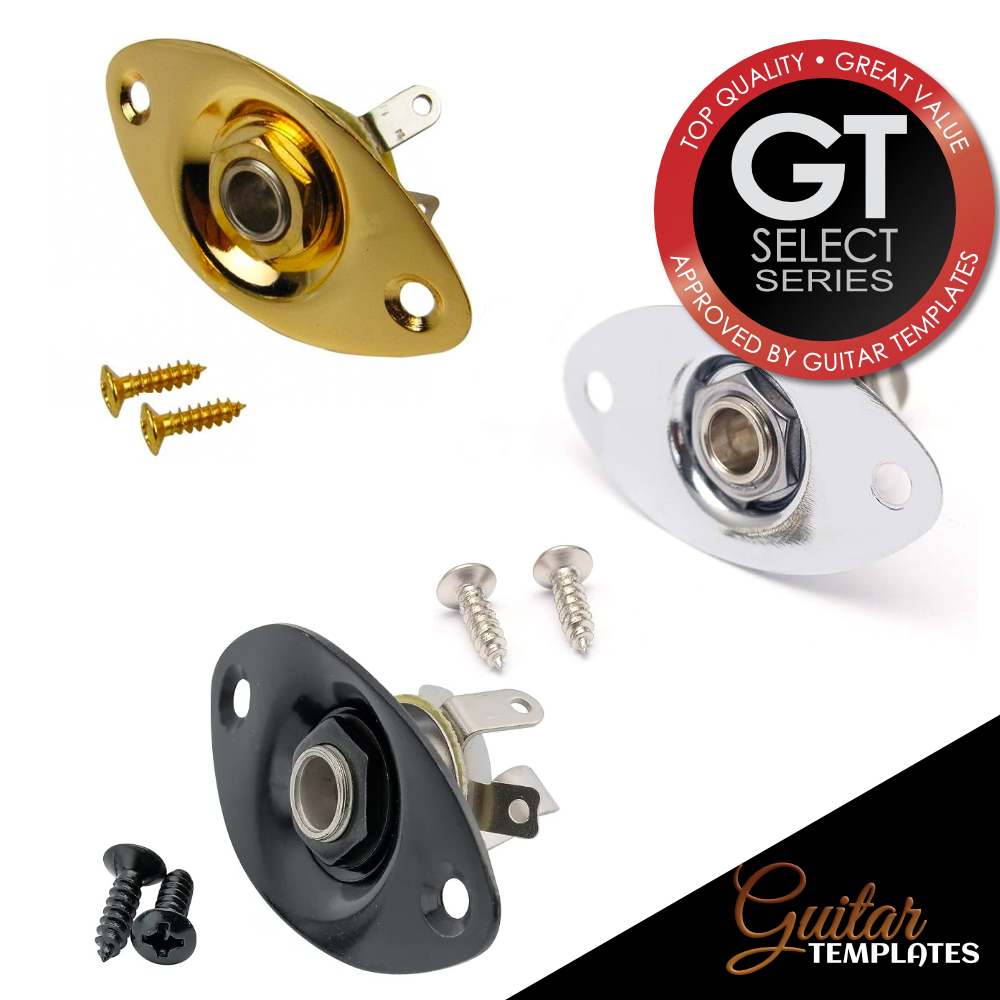 Oval Input Jack Plate Socket, Jack and screws