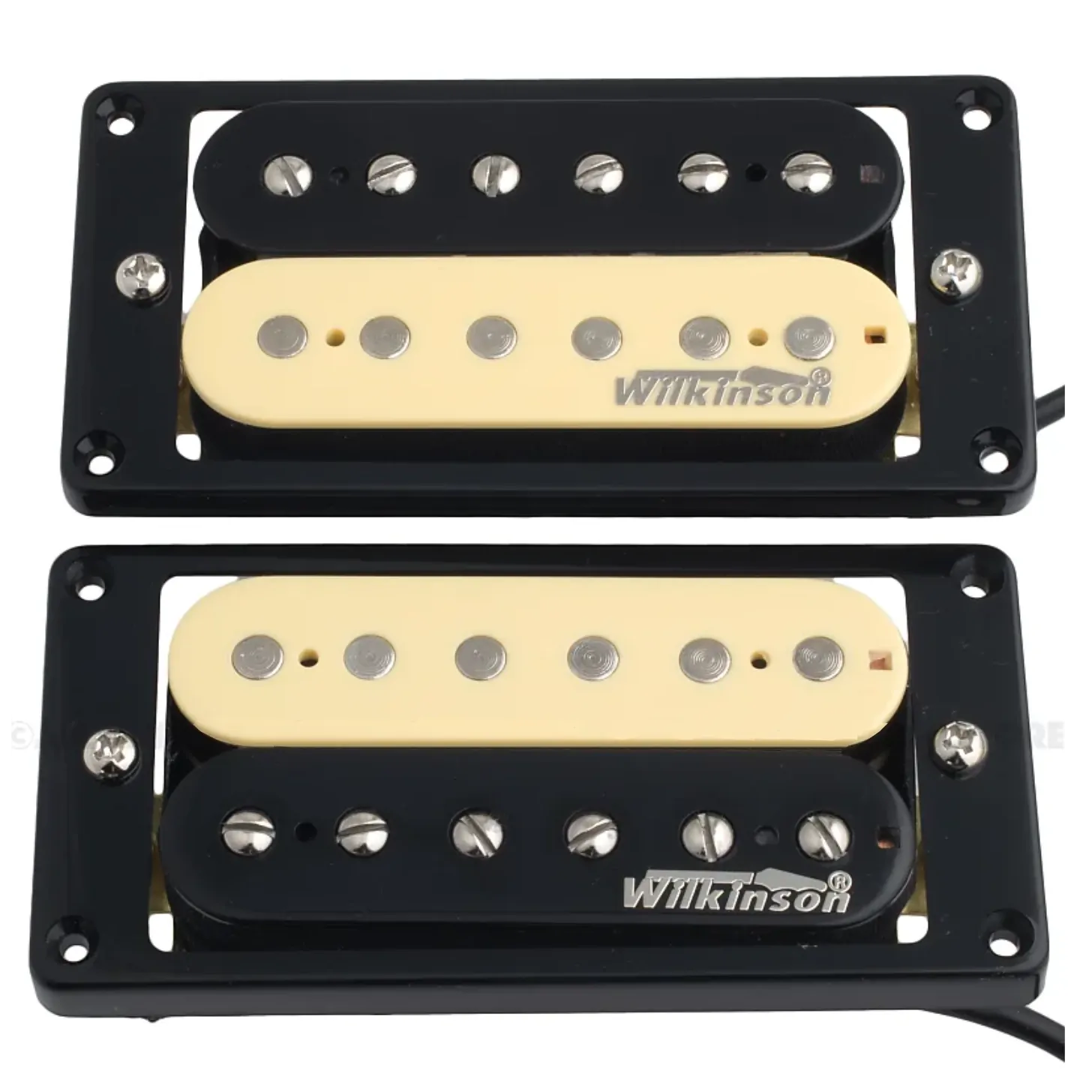 Wilkinson 'HOT' ZEBRA Humbucker Pickups w/ BLACK Rings