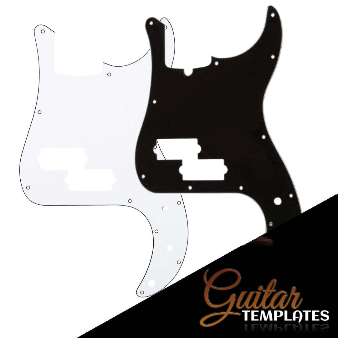 P Bass Style Pickguard 2 Varieties - Guitar Templates