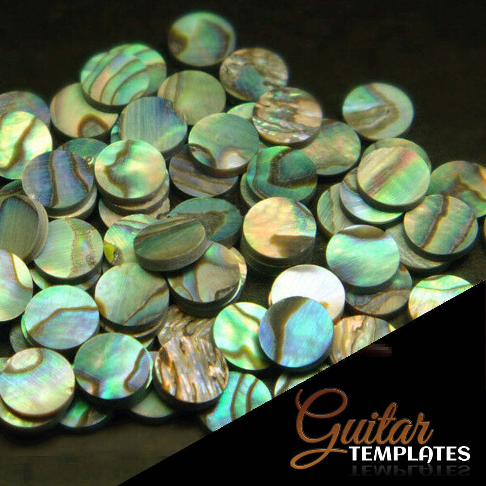 Paua Shell Dots - Guitar Templates