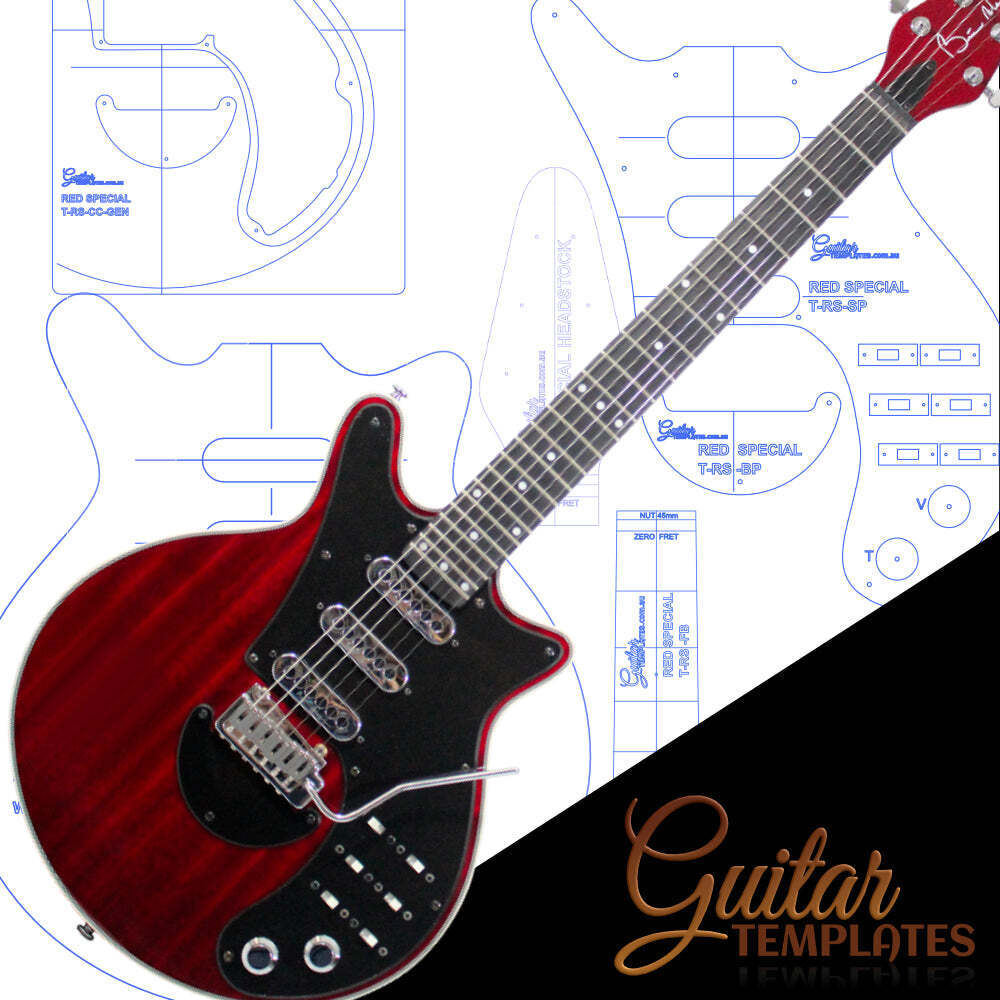 The Red Special Style Template - Guitar Templates
