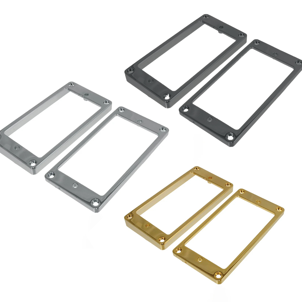 Humbucker Flat base Tapered Metal pickup rings