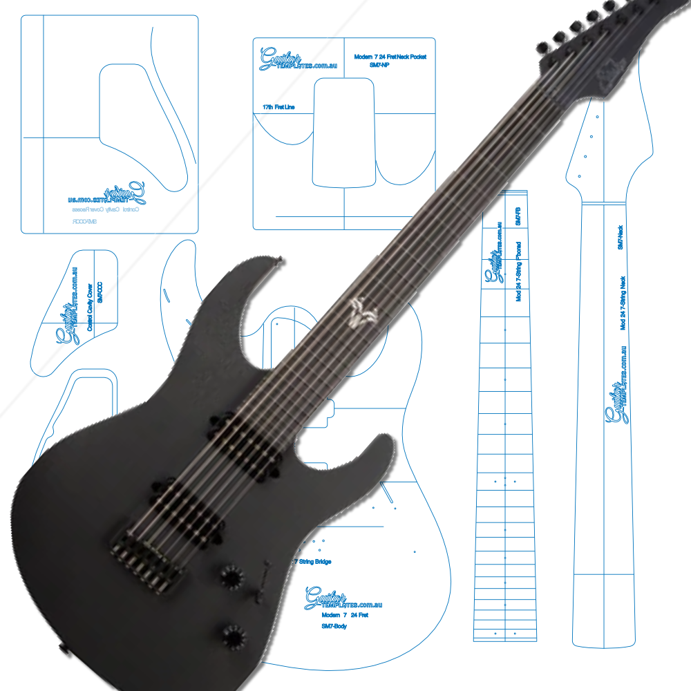 Suhr Style Modern 7 String - Guitar Templates