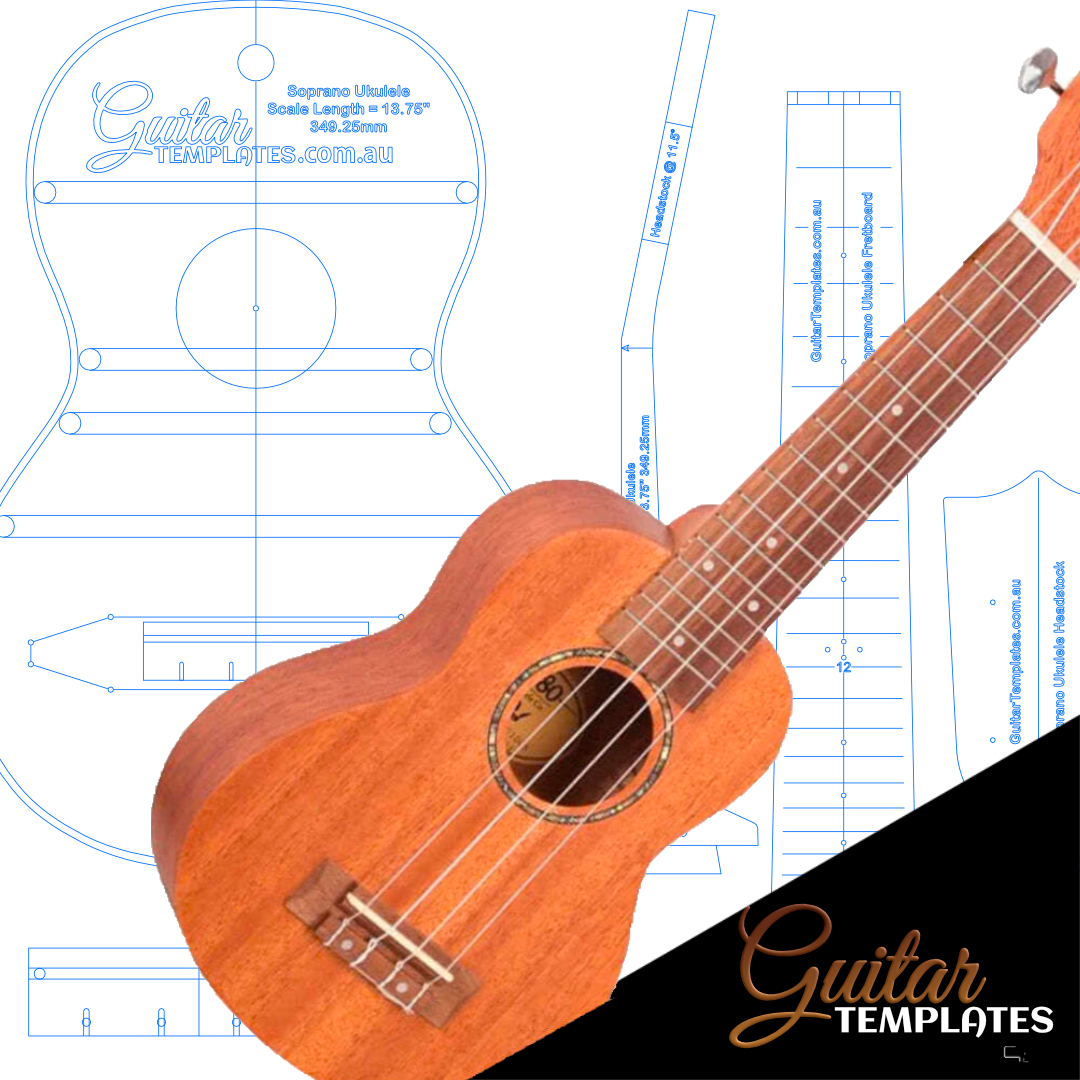 Soprano Ukulele Template Set - Guitar Templates