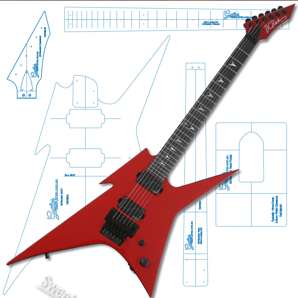 BC Rich Ironbird Style Template - Guitar Templates