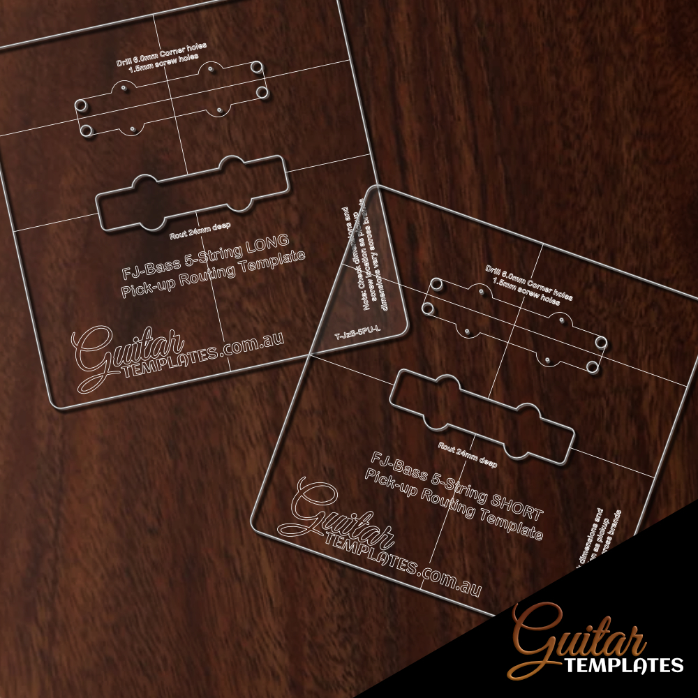 EMG Long & Short FJ-Bass Pick up Route Templates