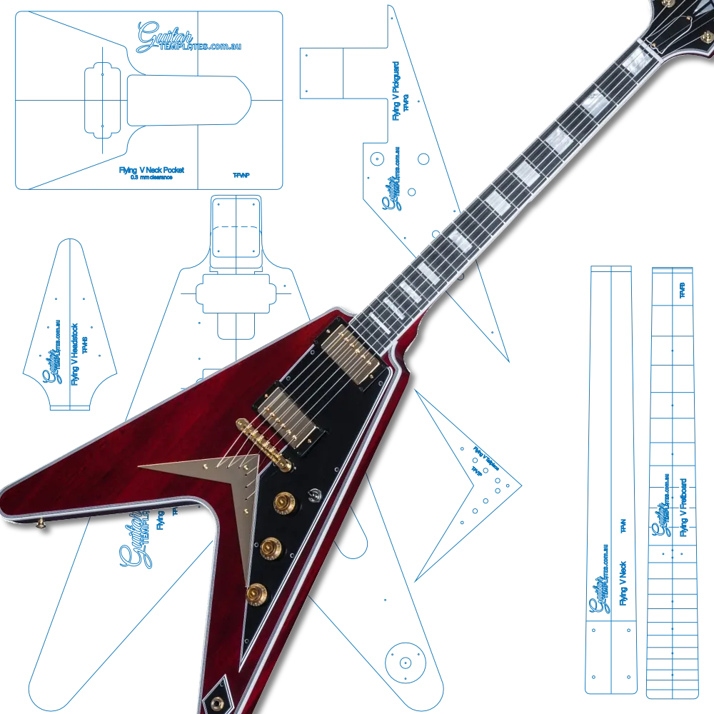 Flying V Style Template - Guitar Templates