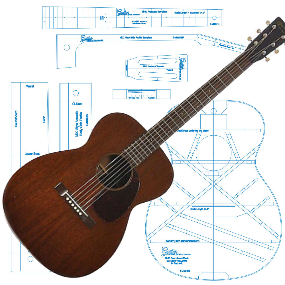 Martin 00-14 Style Acoustic Template Set