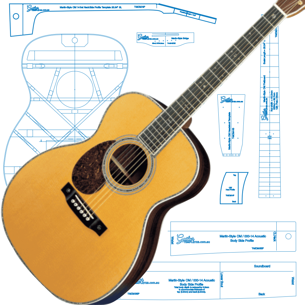 Martin OM Style Acoustic Template Set