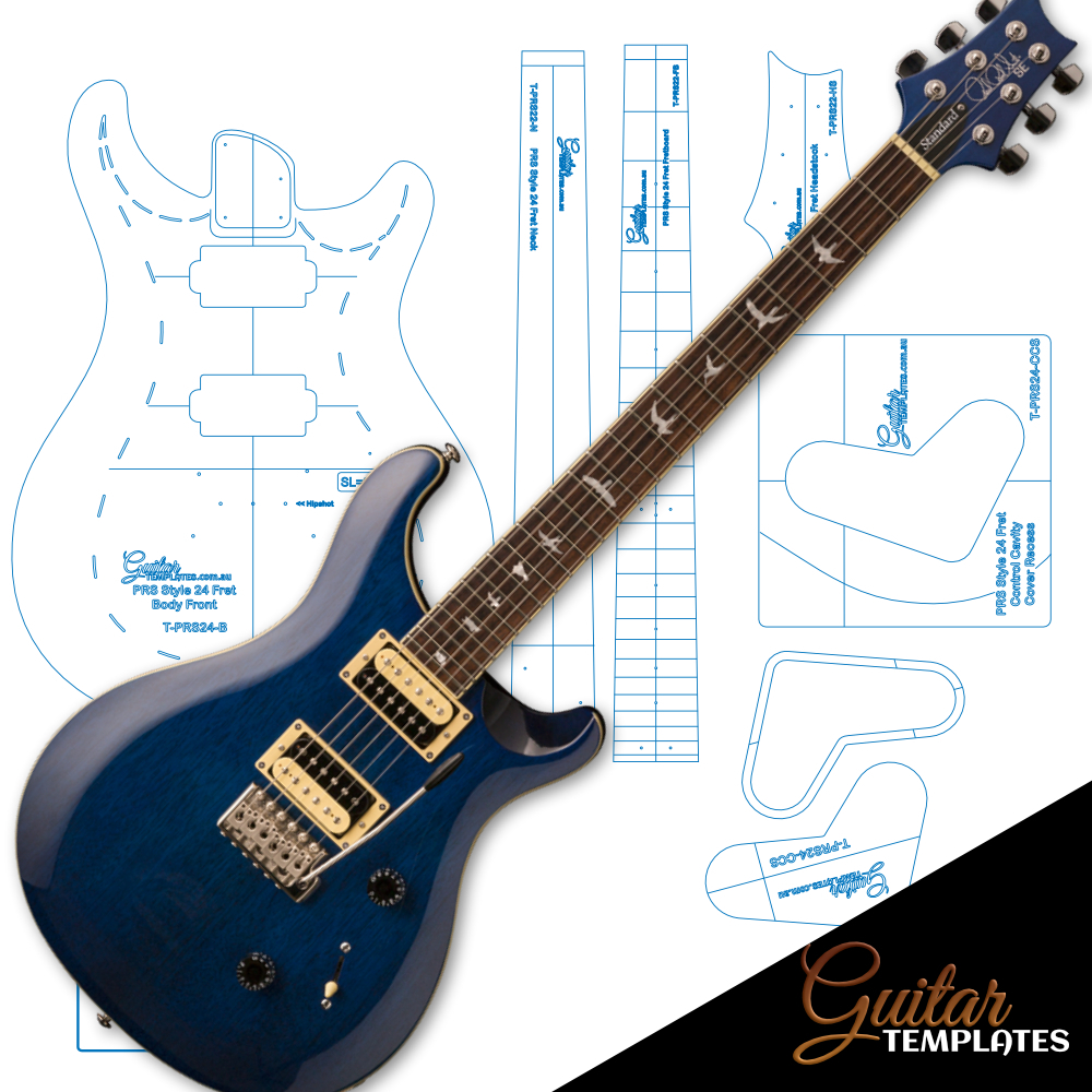 PRS Style 24 Fret Template Set - Guitar Templates