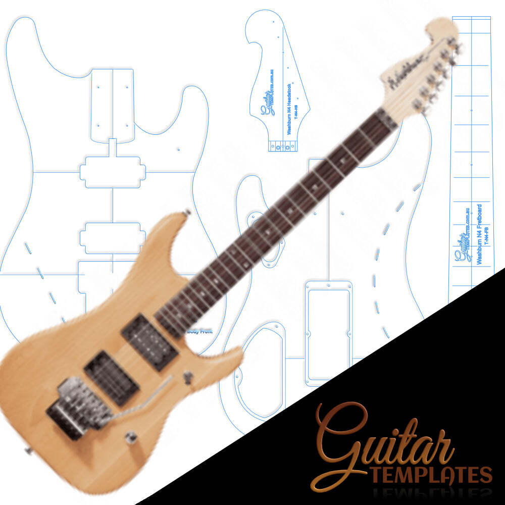 Washburn N4 Bolt On Neck Style Template - Guitar Templates