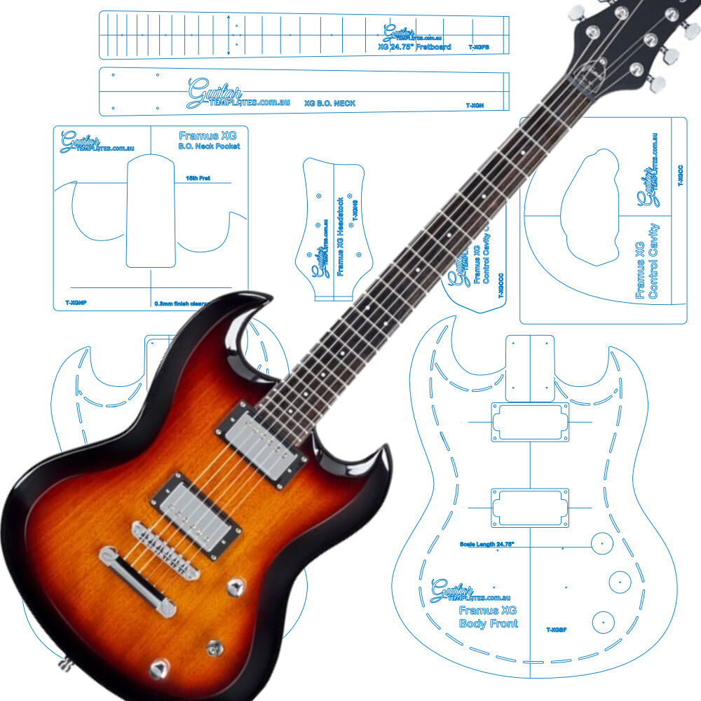 Framus XG Style Templates - Guitar Templates