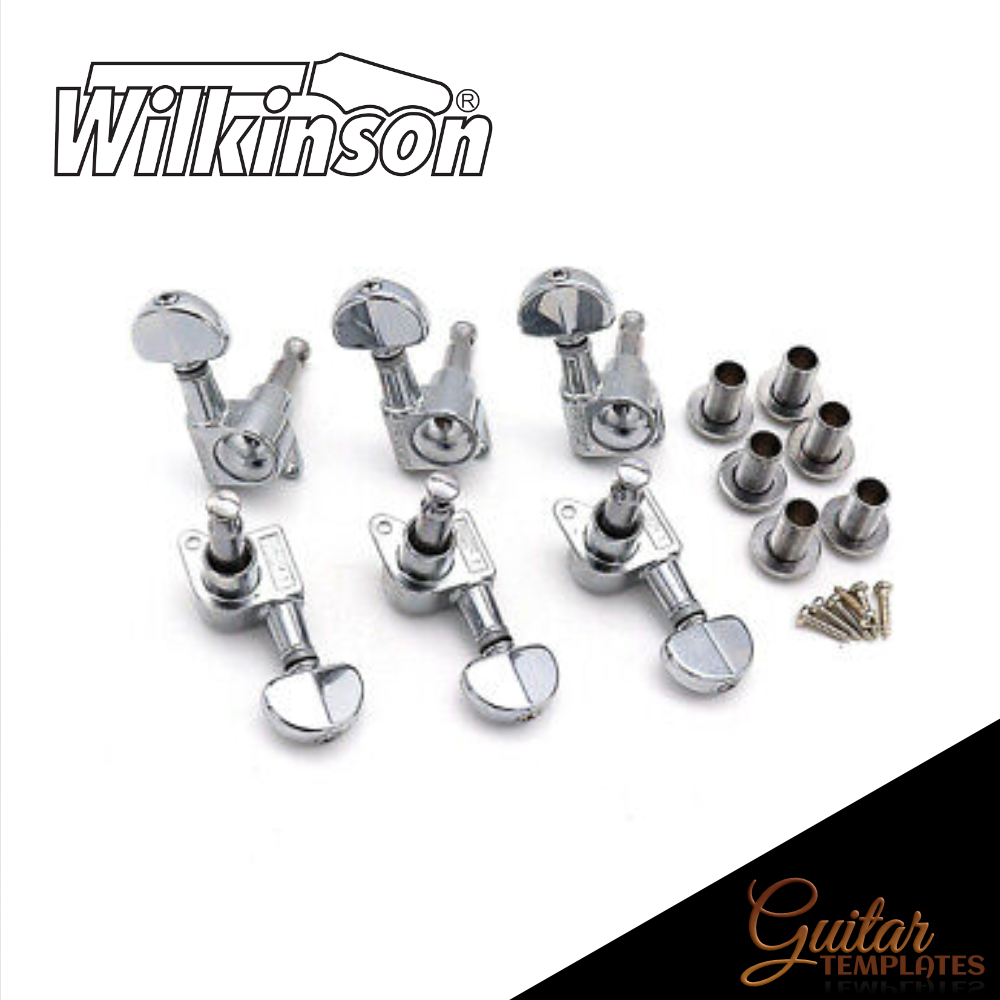 Wilkinson Roto Style Guitar Tuners 6 in Line Small Button